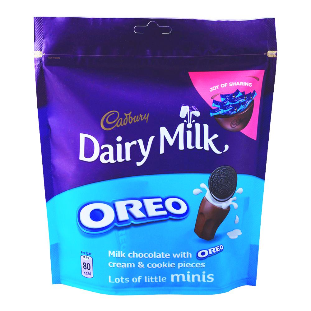 Cadbury Dairy Milk Oreo Mini Bars, 188.5g, Bag