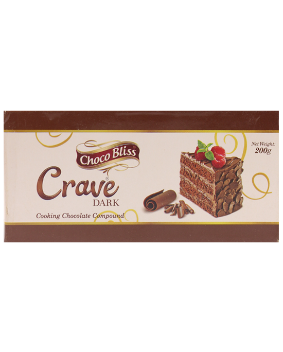 Choco Bliss Crave Cooking Dark Chocolate Bar 200GM