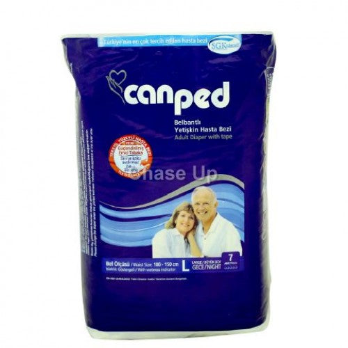 CANPED NIGHT ADULT DIAPERS LARGE 7PCS