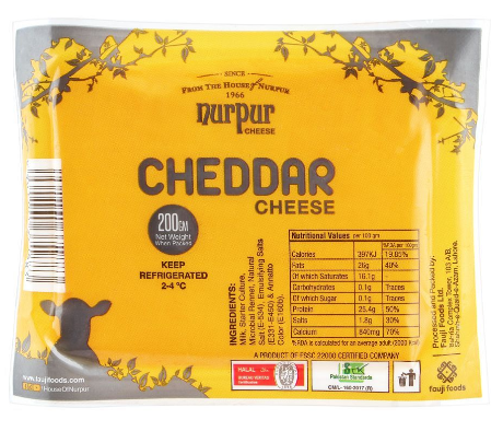 Nurpur Cheddar Cheese, 200g